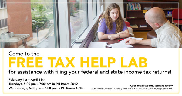 Get tax help: App State free tax lab now open | Walker College of Business