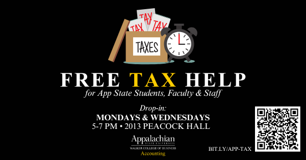 Free tax help for App State students now open | Walker College of Business